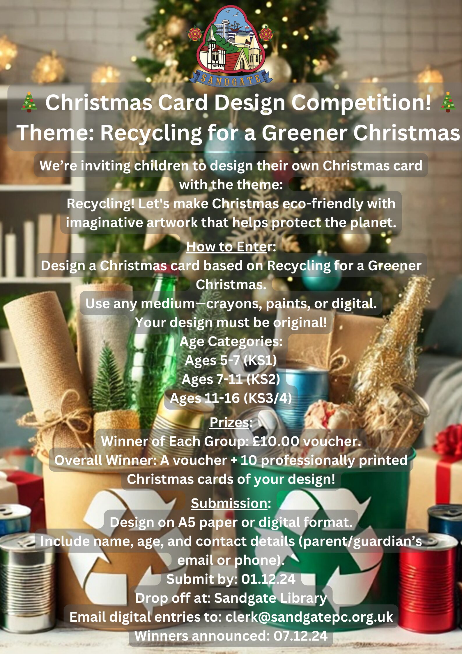 Christmas Card Competition 2024 - Sandgate Parish Council